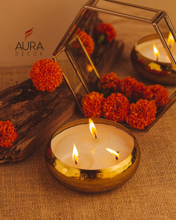 AuraDecor Fragrance Urli Candle for Festivals ( Oodh Fragrance )